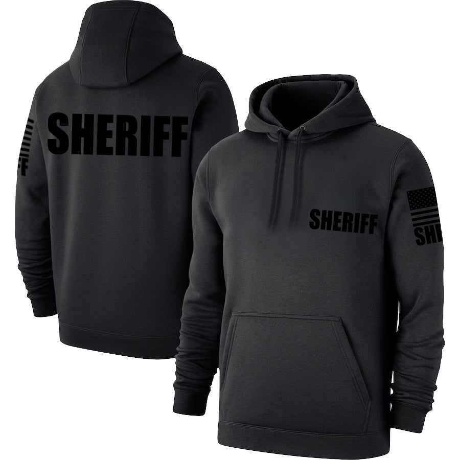Black Sheriff Hoodie - Sheriff Hoodie (Black) | FEDS Apparel
