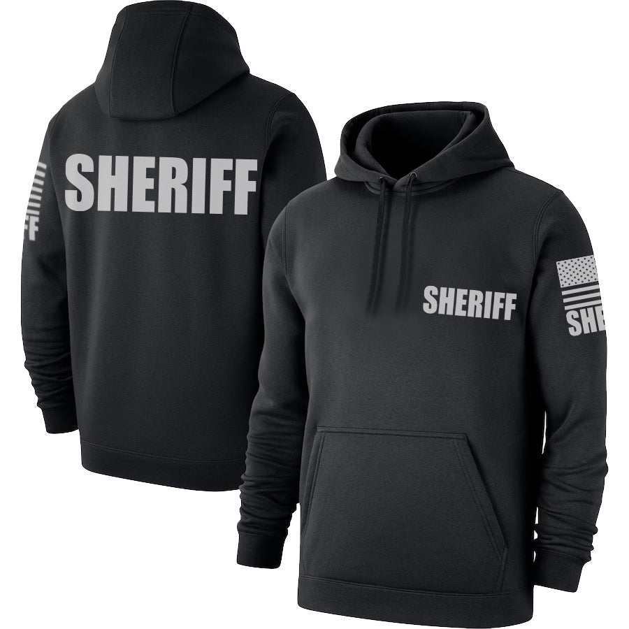 Black Sheriff Hoodie - Sheriff Hoodie (Grey) | FEDS Apparel