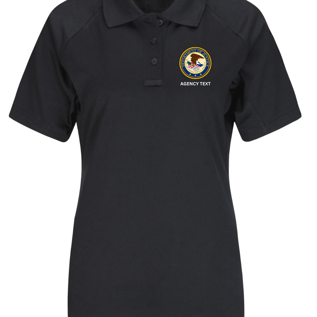 TACTICAL Department of Justice Polo- Women's Short Sleeve – FEDS Apparel