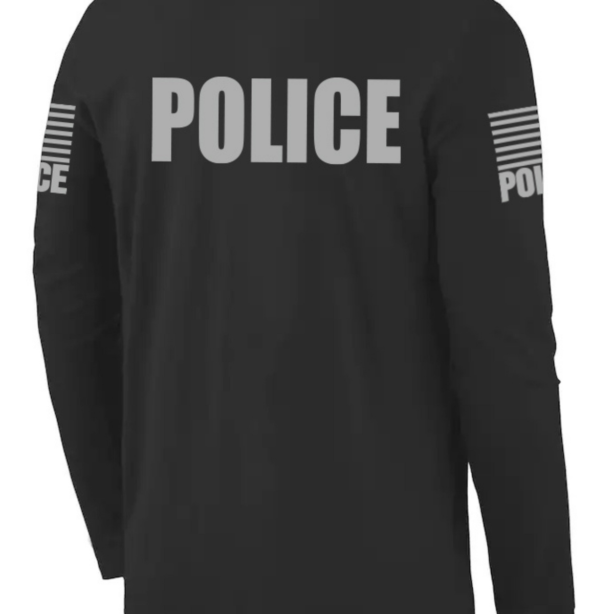 Black Police Men's Shirt - Long Sleeve (Gray) – FEDS Apparel