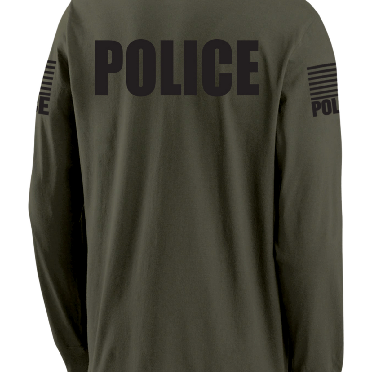 Drab Green Police Men's Shirt - Long Sleeve (Black) – FEDS Apparel